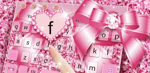 Pink Glitter Diamond Bowknot Keyboard Theme for PC - How to Install on ...