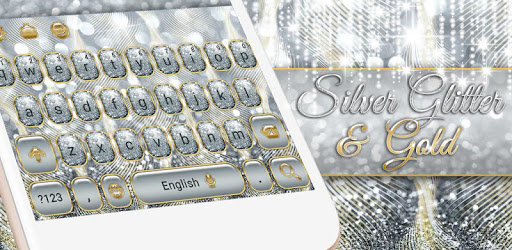 Luxury Silver Glitter Gold Motif Keyboard for PC - How to Install on ...