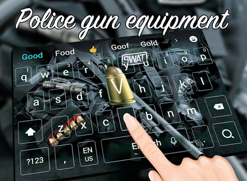 Police guns arms keyboard theme APK Download For Free