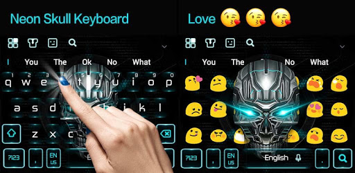 3D Neon Blue Skull Keyboard for PC - How to Install on Windows PC, Mac