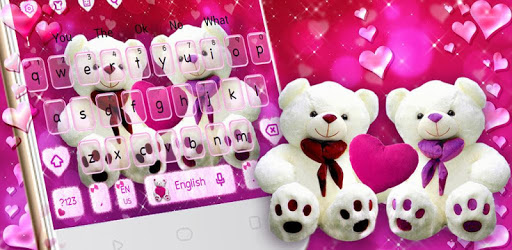Lovely Pink Teddy Bear Keyboard APK Download For Free