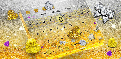 3D Gold Glitter Keyboard for PC - How to Install on Windows PC, Mac