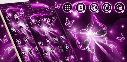 Neon Purple Butterfly Theme for PC - How to Install on Windows PC, Mac