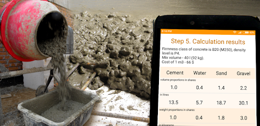 Concrete calculator - cement:sand:gravel:water for PC - How to Install on Windows PC, Mac
