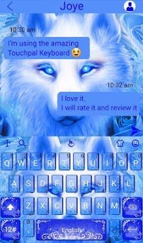 Blue Fire Flaming Ice Wolf Keyboard Theme APK Download For Free
