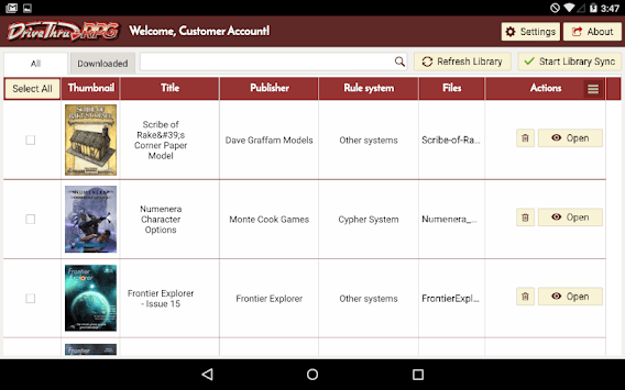 DriveThruRPG Library APK Download For Free