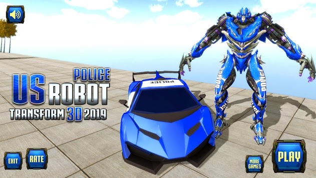 US Robot Police Car Transforming 19 APK Download For Free
