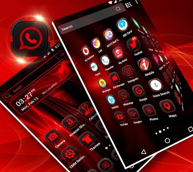 Dark Red Launcher Theme APK Download For Free