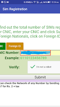 Verify Sim Registration from CNIC APK Download For Free