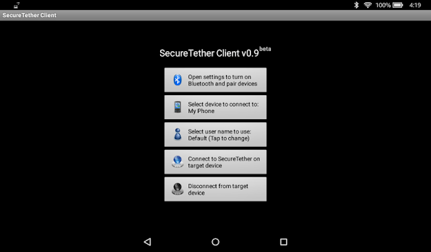 SecureTether Client - Android Bluetooth tethering APK Download For Free