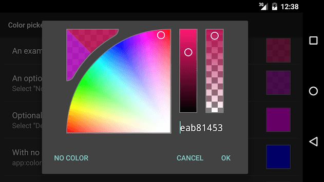 HSV-Alpha Color Picker Demo APK Download For Free