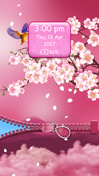 Sakura Lock Screen Zipper APK Download For Free
