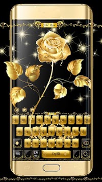 Gold Rose Keyboard Theme APK Download For Free