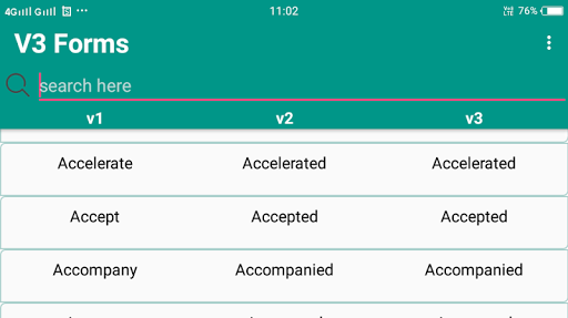 V3 Forms - English Verb forms APK Download For Free